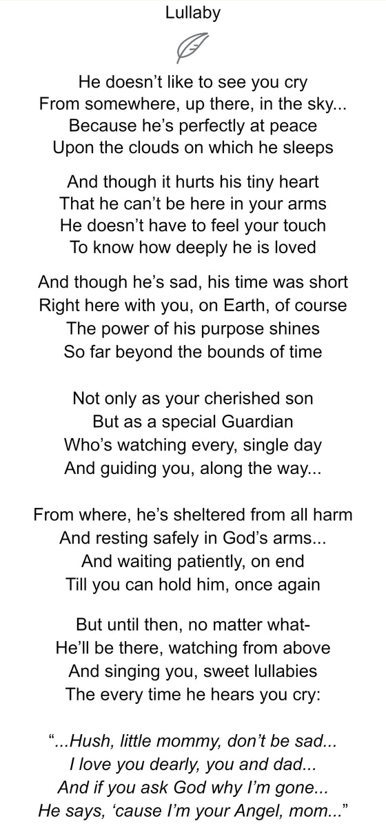 Lullaby - Loss of Boy Poem – The Sparkling Mud